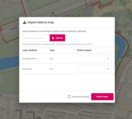 How to import geospatial data into your plans